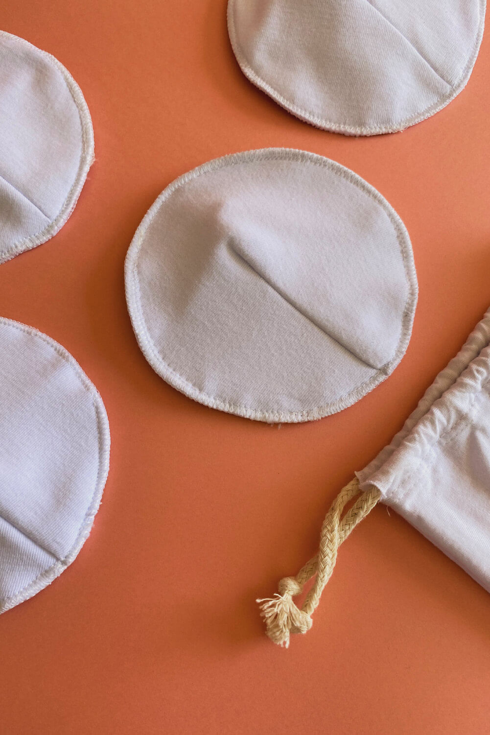 Kit Pad Absorvente para Seios em Algodão BRANCO - Agora Sou Mãe